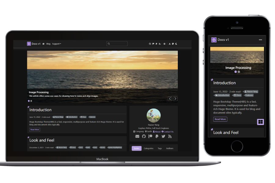 Bootstrap Theme for Personal Blog and Documentations